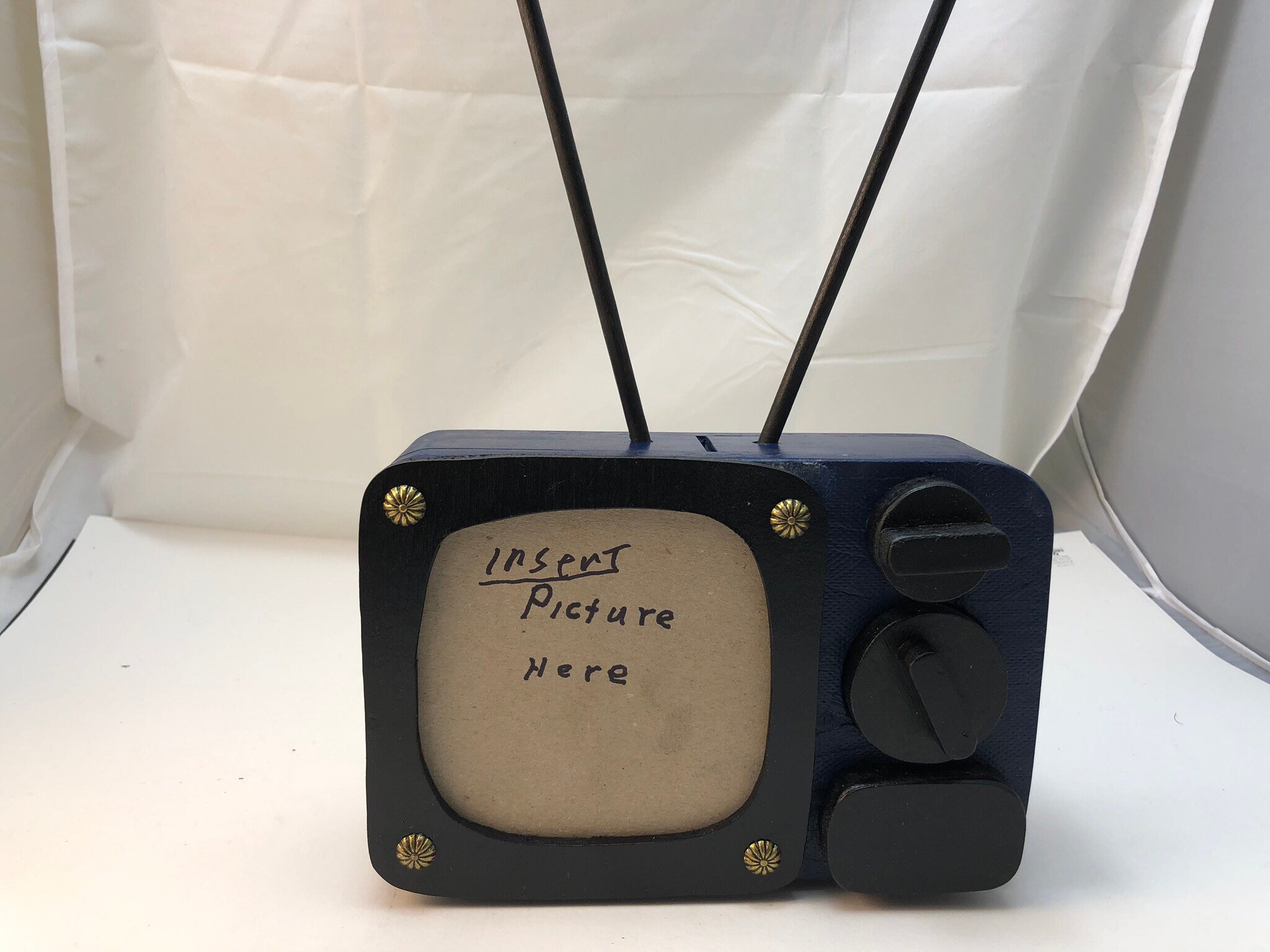 FREE SHIPPING - Wooden TV Coin Bank (with hidden coin access)