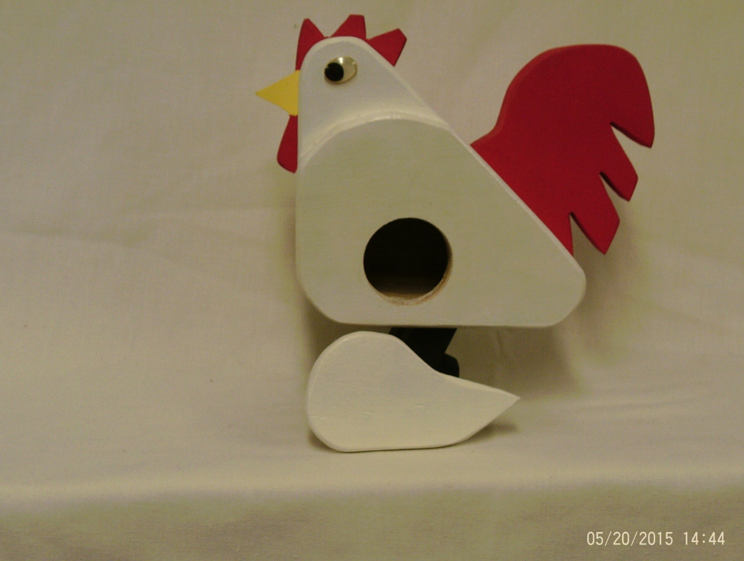 Wooden chicken coin bank (with hidden coin access)