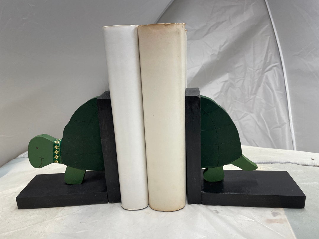 Wooden Turtle Bookends - Etsy
