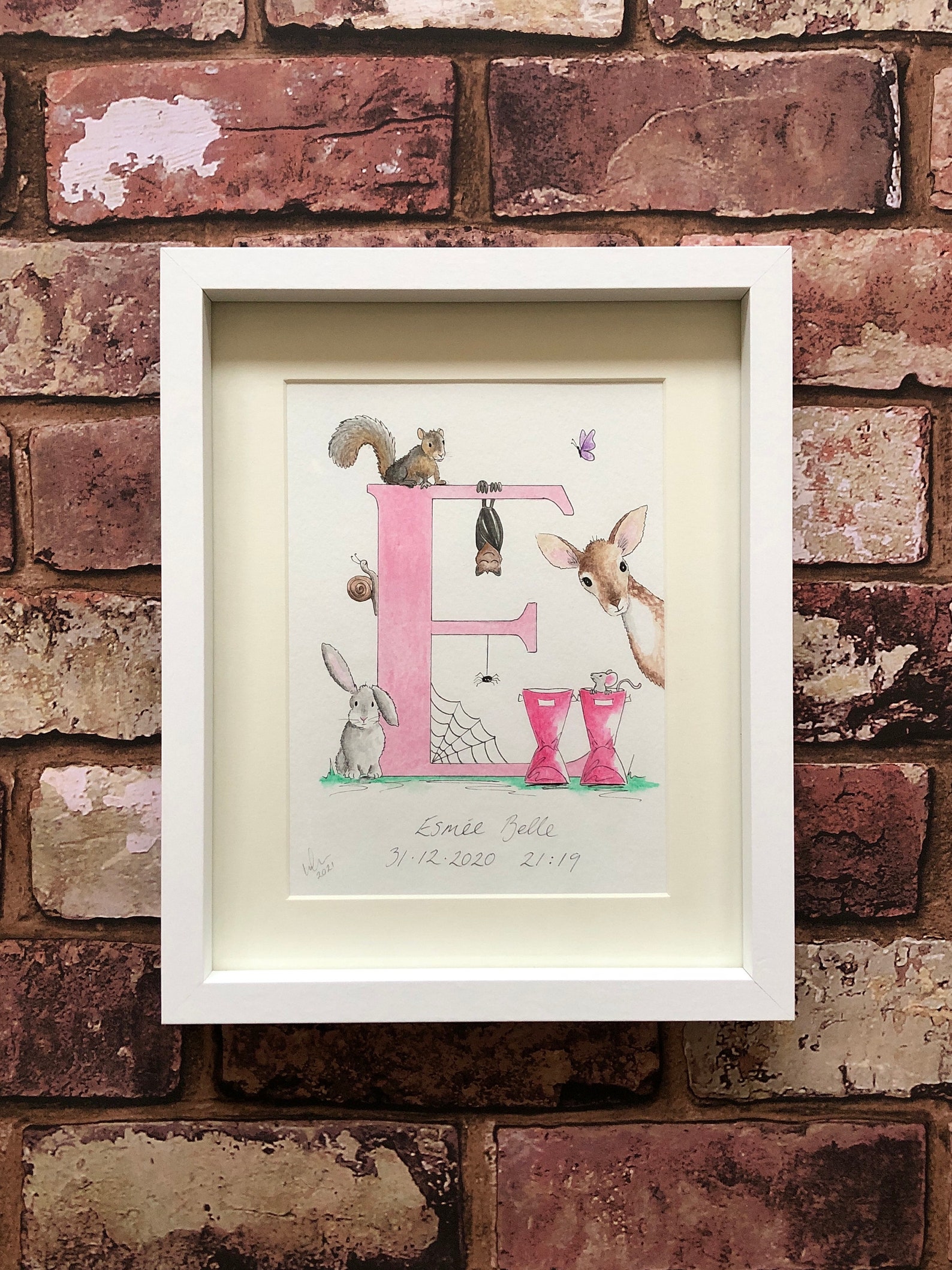 Childrens Initial Hand Drawn & Painted Personalised - Etsy