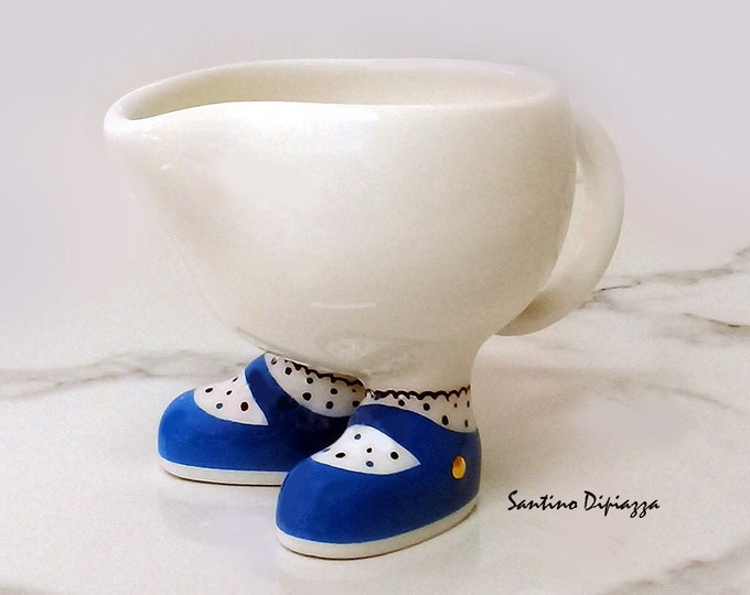 Pottery with Legs Shoes and Feet by Santino by WalkingPottery