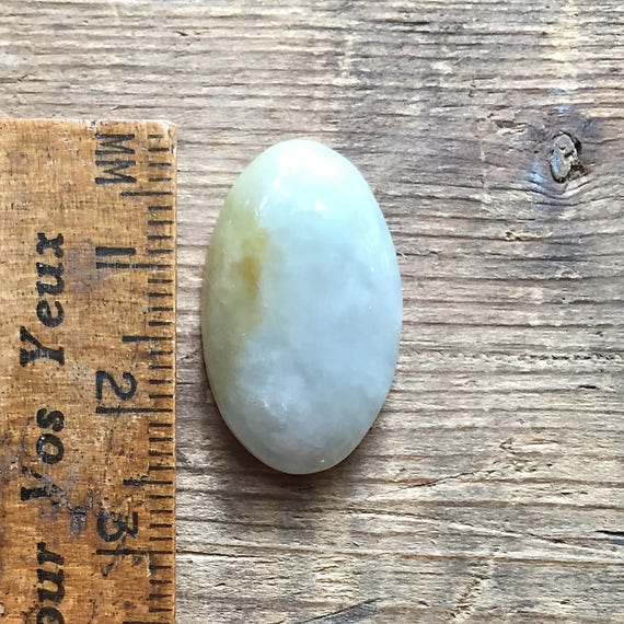 Large pale natural jadeite A jade oval cabochon 17.60ct | Etsy
