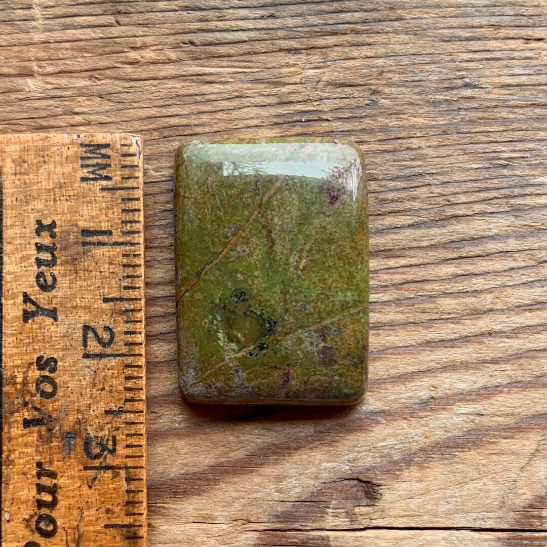 Rare Gaspeite Rectangular Cabochon, Large Unusual and Unique Cabochon ...