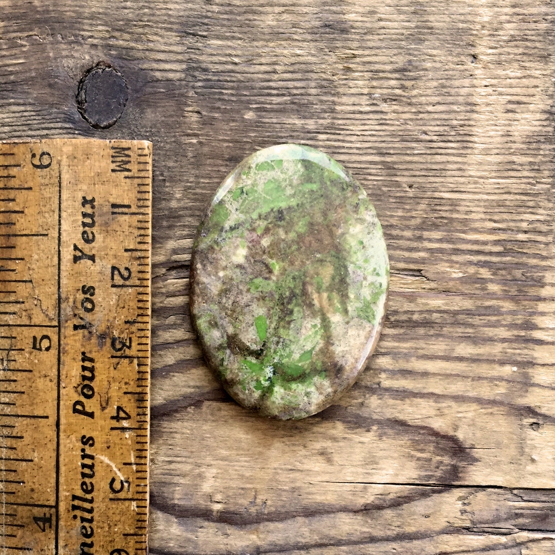 Rare Gaspeite Oval Cabochon, Large Unusual and Unique Cabochon, Rare ...