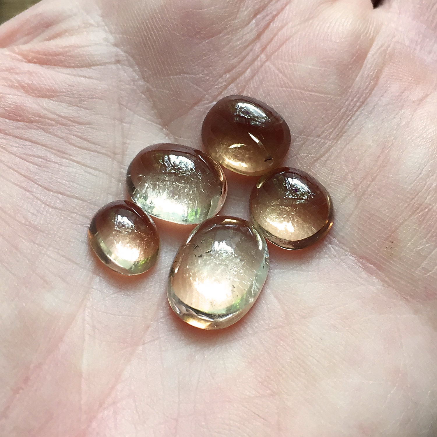 Natural topaz cabochons parcel bicolor topaz gemstone | Etsy