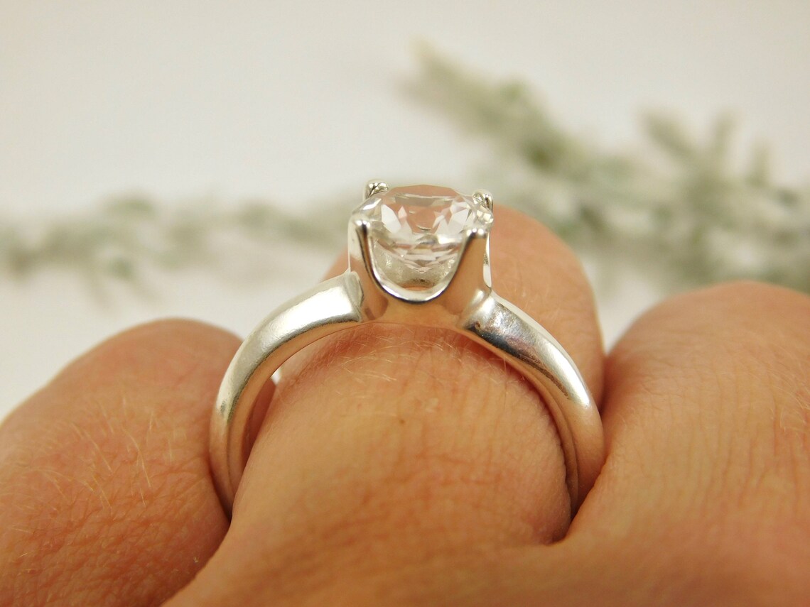 Faceted Herkimer Diamond Clear Crystal Ring New York Quartz - Etsy Faceted Herkimer Diamond Clear Crystal Ring New York Quartz - Etsy