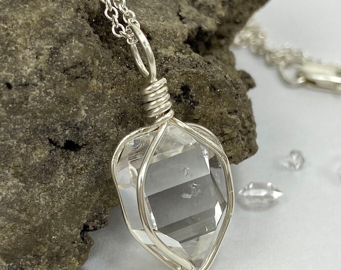 Herkimer Diamond Pendant A+ Grade Genuine NY Natural Quartz Crystal ...