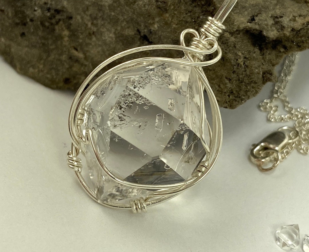 Herkimer Diamond Pendant A Grade Genuine NY Natural Double Terminated ...
