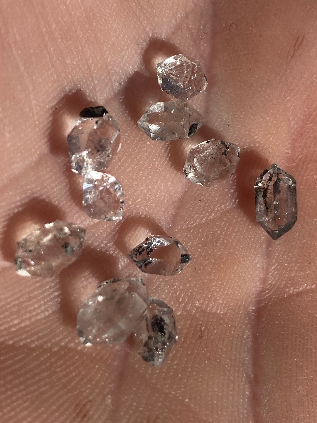 10 Herkimer Diamond Quartz Crystals Genuine New York Jewelry Grade Raw ...