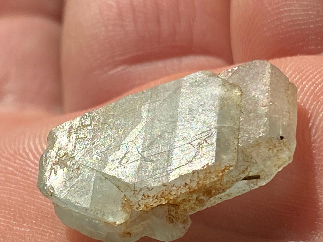 Beryl Aquamarine Crystal Elestial Self Healed Brazil Natural RARE Uncut ...