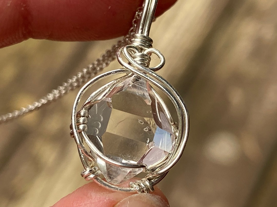 Herkimer Diamond Pendant AA Grade Genuine NY Natural Quartz Crystal ...