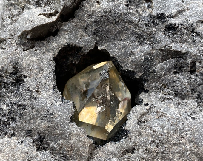 Stunning Herkimer Diamond in Matrix, Herkimer Diamond Pocket Specimen ...