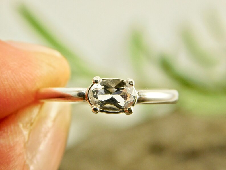 Faceted Herkimer Diamond Clear Crystal Ring 4x6mm NY Quartz - Etsy Faceted Herkimer Diamond Clear Crystal Ring 4x6mm NY Quartz - Etsy