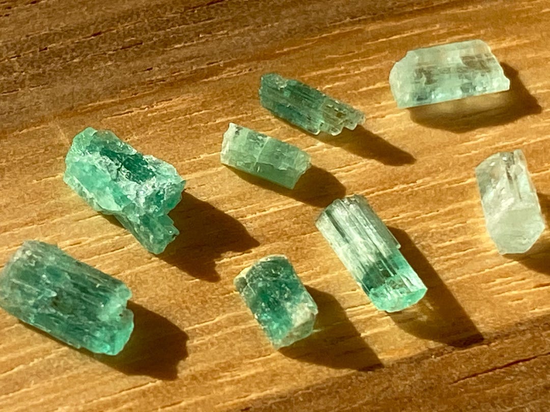 Emerald Crystals Lot High Quality Natural Columbian GREEN Terminated ...