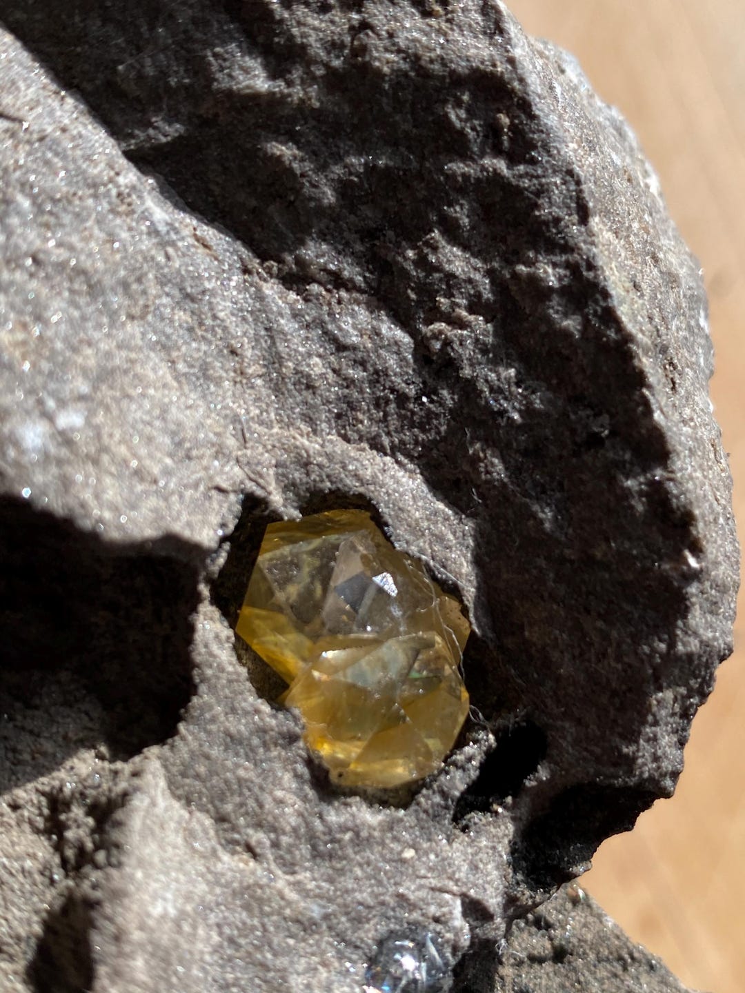 LARGE Golden Herkimer Diamond Quartz Crystal Cluster in Matrix Double ...