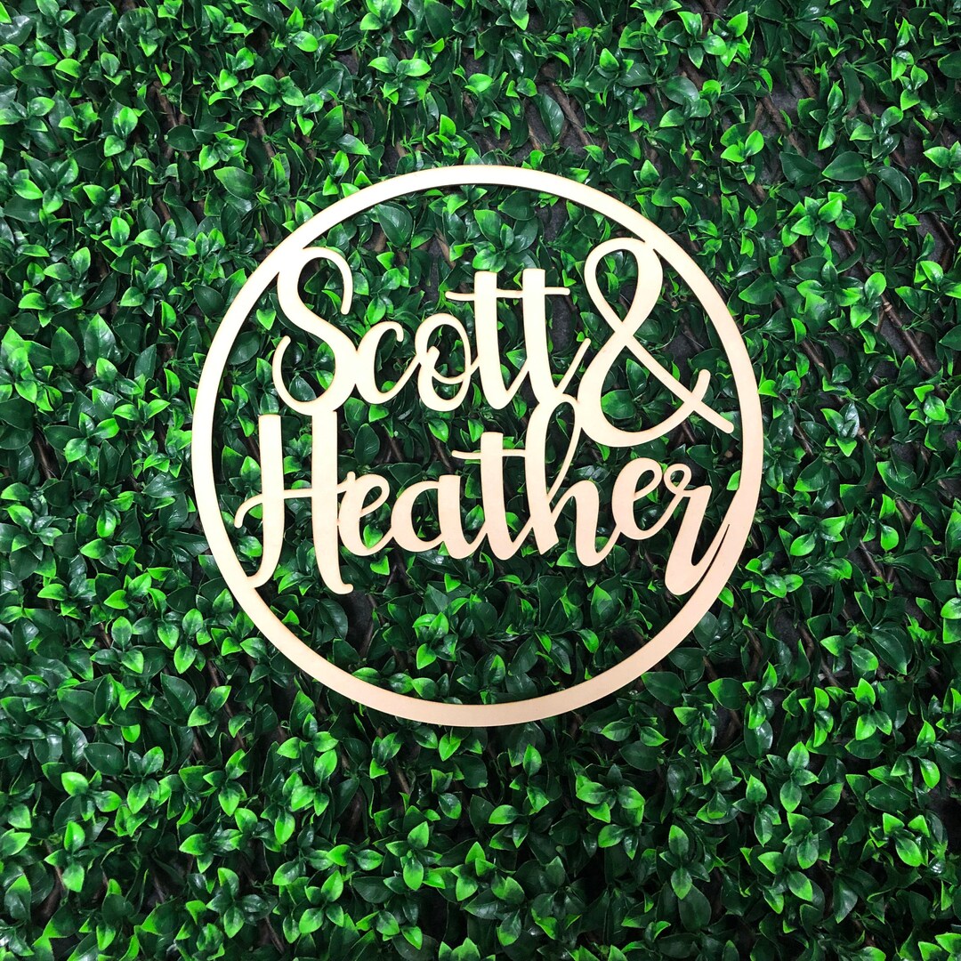 Personalised Wooden Hoop Sign for Wedding / Engagement - Scripted ...