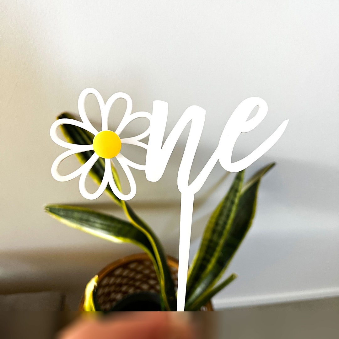 Daisy One First Birthday Cake Topper Age 1st Birthday Party Celebration ...