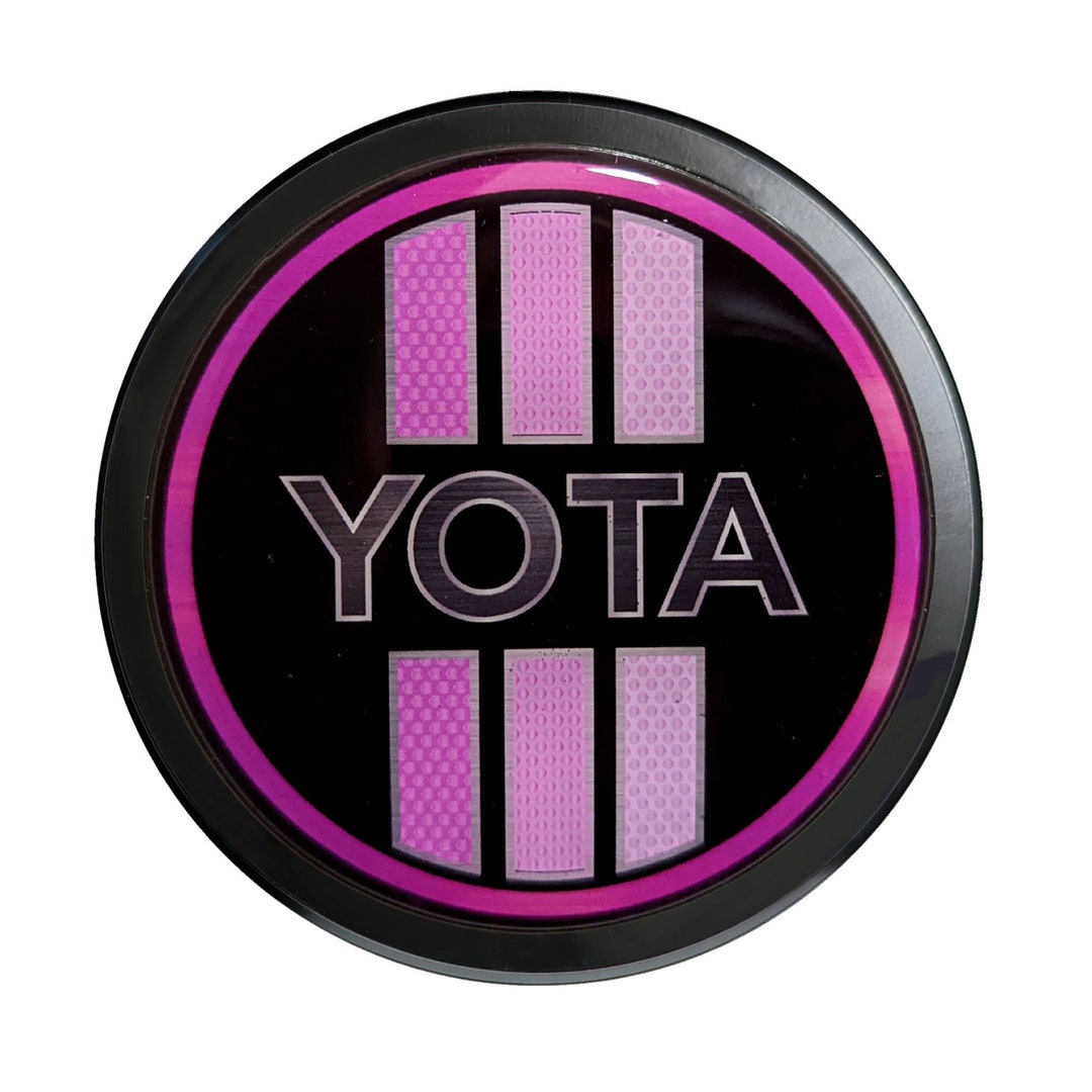 The Aluminum Grille Badge Hot Pink Yota Tri-color Pink Awareness *fits ...
