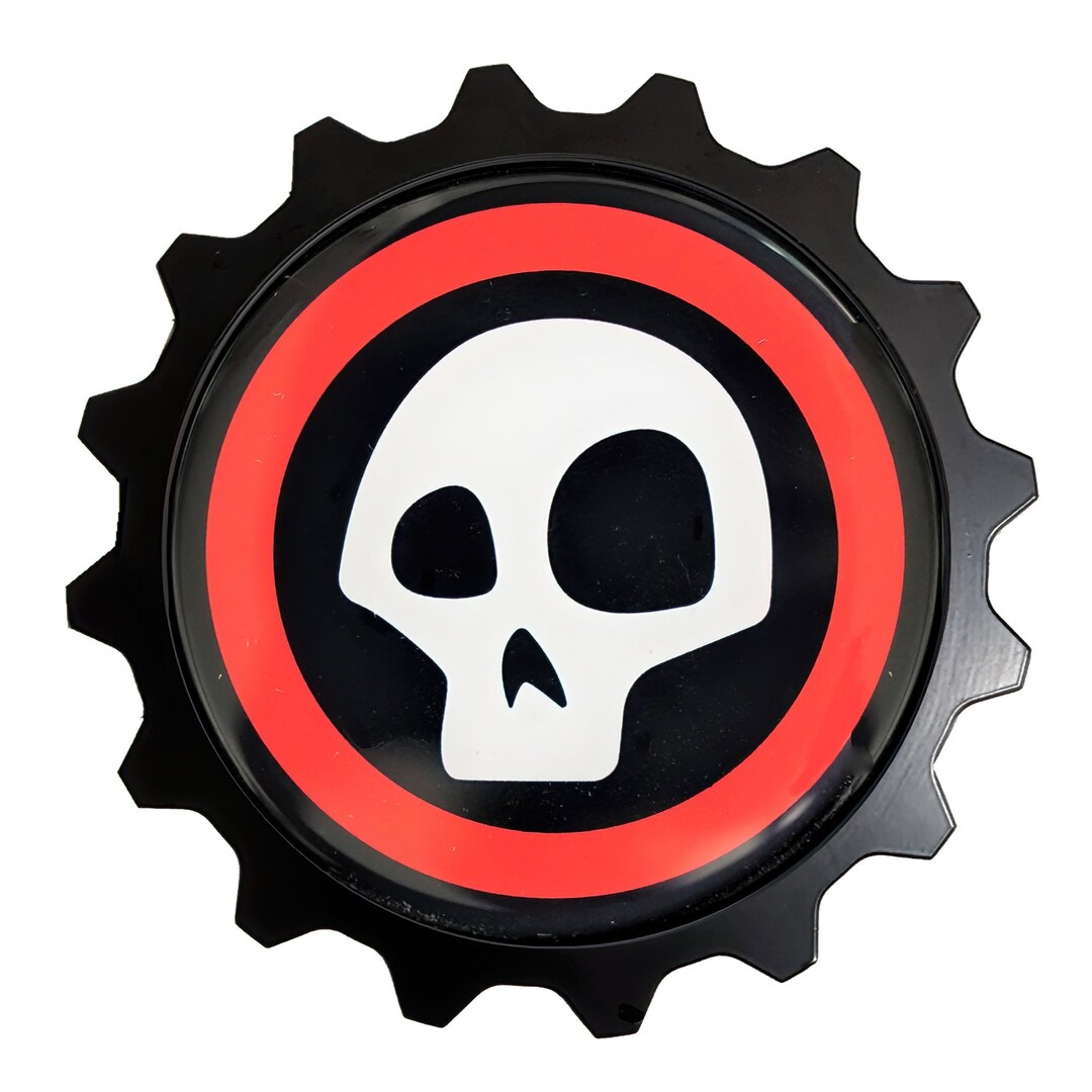 Limited Edition Grille Badge Mountain Biker Skull - Fits Many Vehicles ...