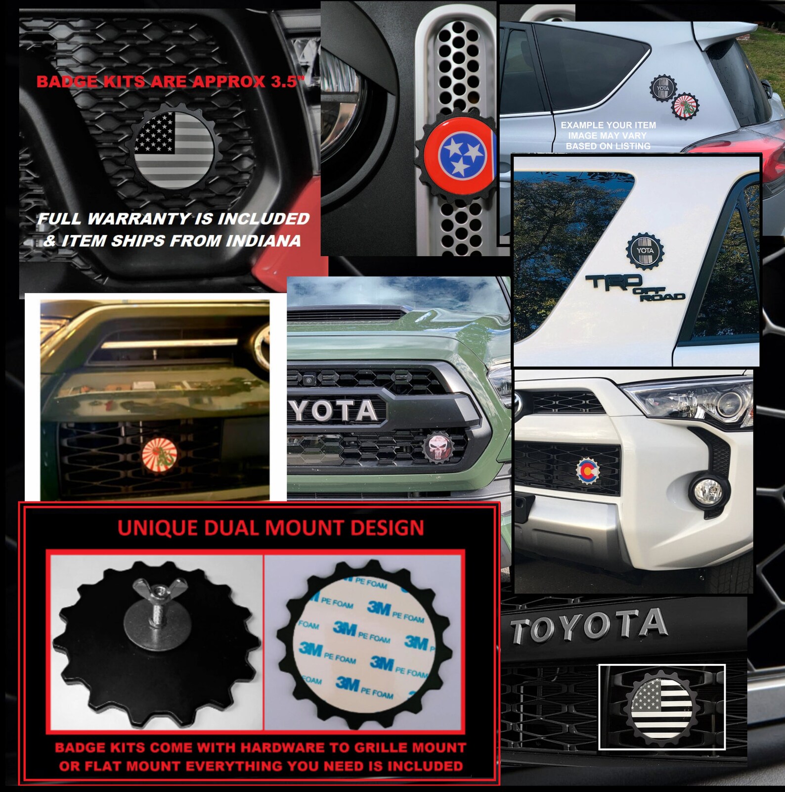 Limited Edition Grille Badge 3.75 Zombie Chic Zombie | Etsy