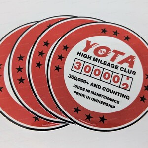 3 High Miles Decal Sticker 100K 200K 300K 400K 500K | Etsy