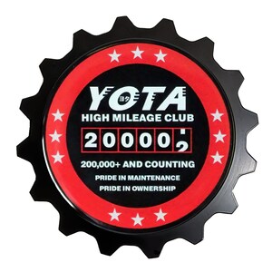 Yota High Miles Club V2 200K Aluminum 3.75" Grille Badge Fits Toyota ...