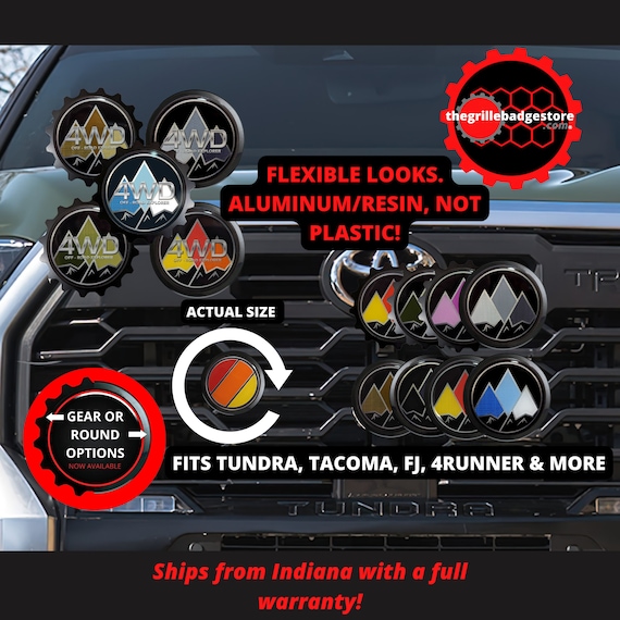The Aluminum Tundra Grille Badge Emblem TRI-COLOR Retro - Etsy