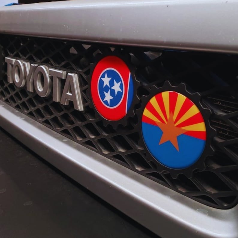 The Grille Badge Fitting Tacoma Taco Tri Color Badge Fits - Etsy