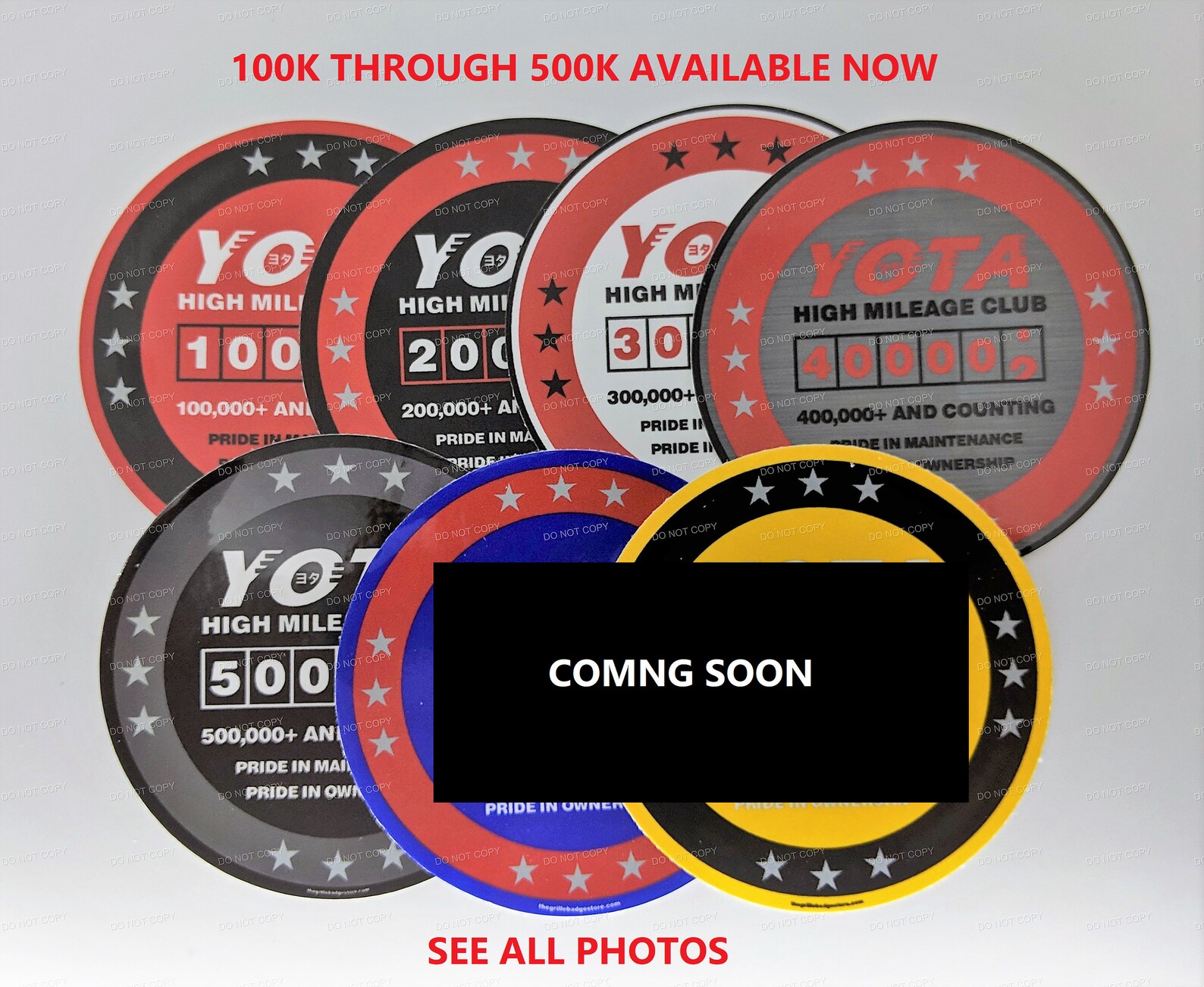 3 High Miles Decal Sticker 100K 200K 300K 400K 500K | Etsy