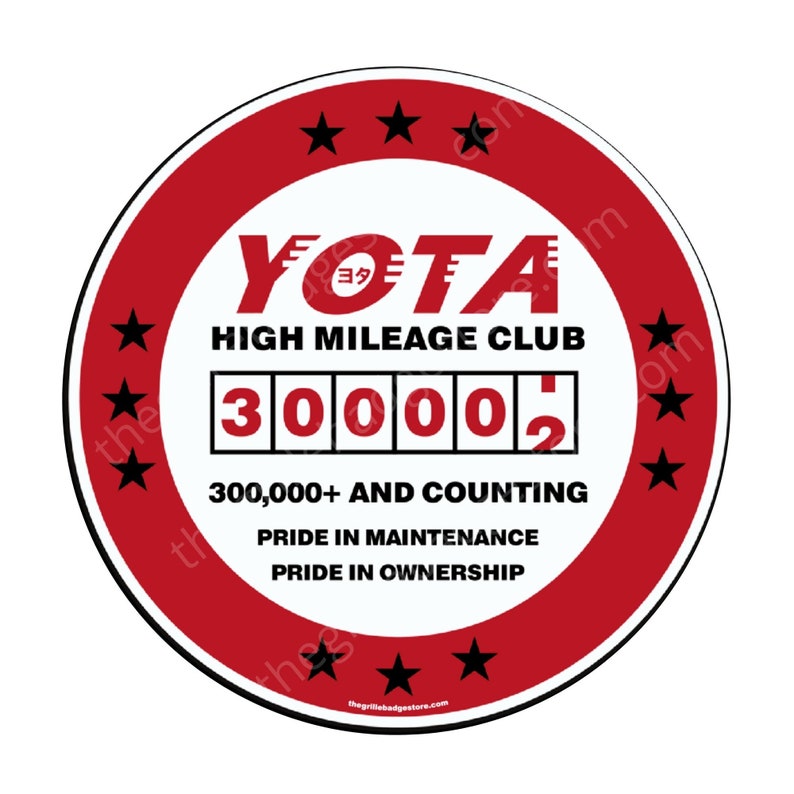 3" High Miles Decal Sticker 100K 200K 300K 400K 500K Fits Many Vehicles ...