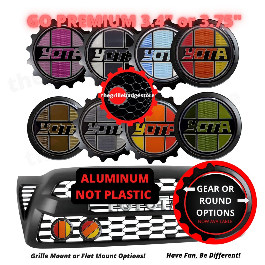 The Aluminum FJ Cruiser Grille Badge Emblem Yota Fat Style *fits ...