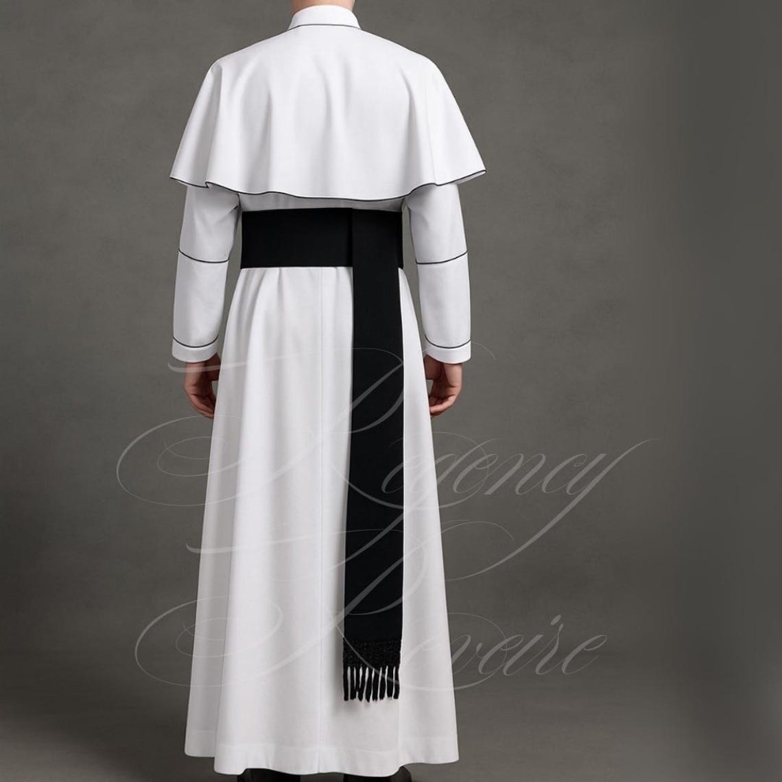 White Catholic Priest Cassock With Cape: Traditional Clergy Vestment - Etsy