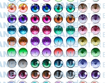 Blythe Printable DIY Eye Chips PDF Halloween Spooky Eyes Theme - Etsy