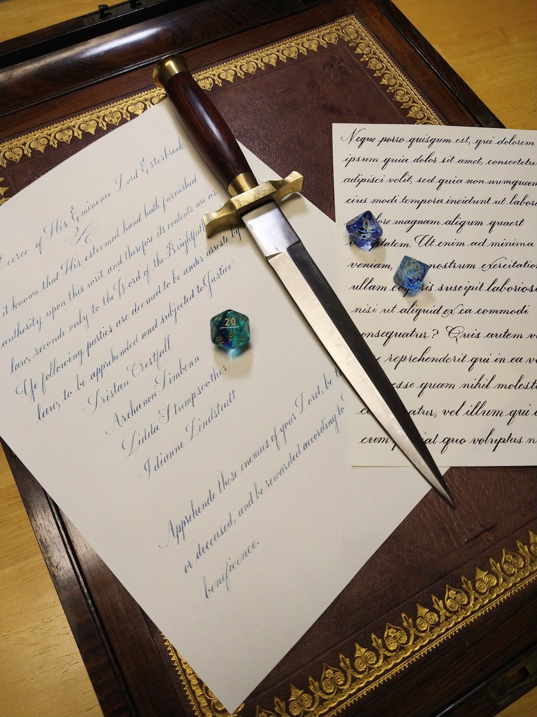 RPG Custom Calligraphy Letters and Props - Etsy