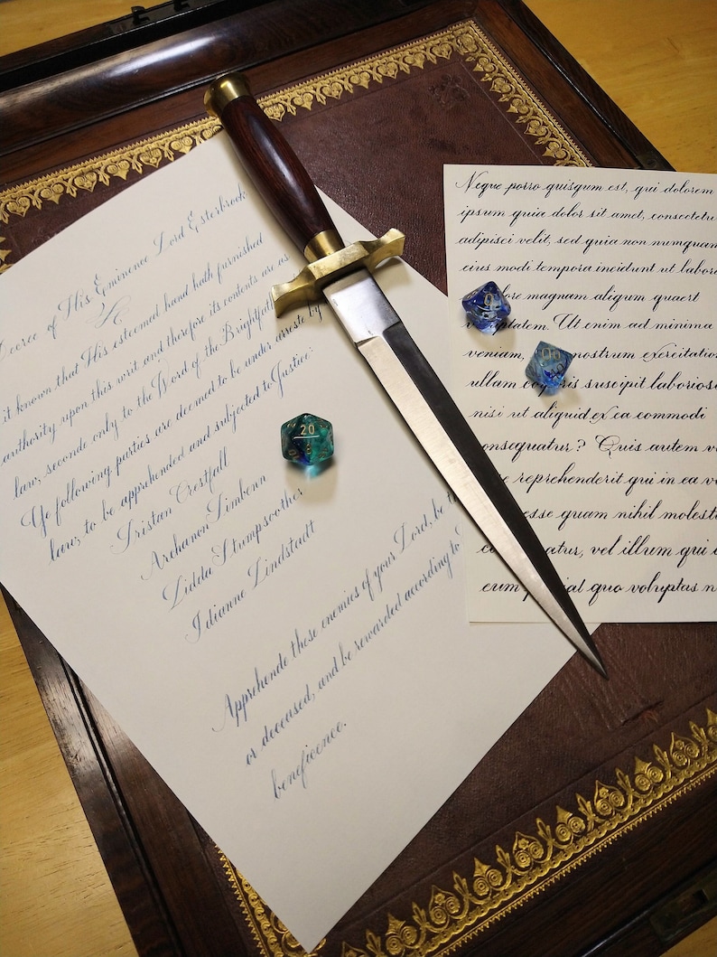 RPG Custom Calligraphy Letters and Props - Etsy