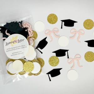 Pink Bow Coquette Graduation Table Confetti – Elegant Grad Party ...