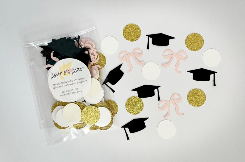 Pink Bow Coquette Graduation Table Confetti – Elegant Grad Party ...