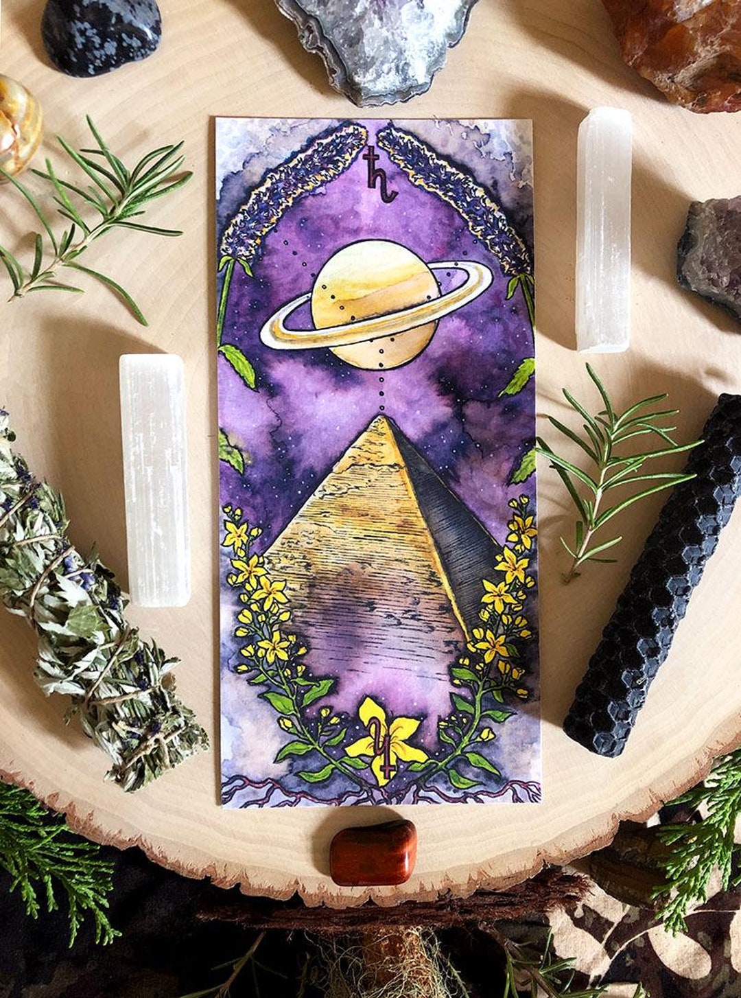 Saturn Art; Altar Art Magick - Etsy