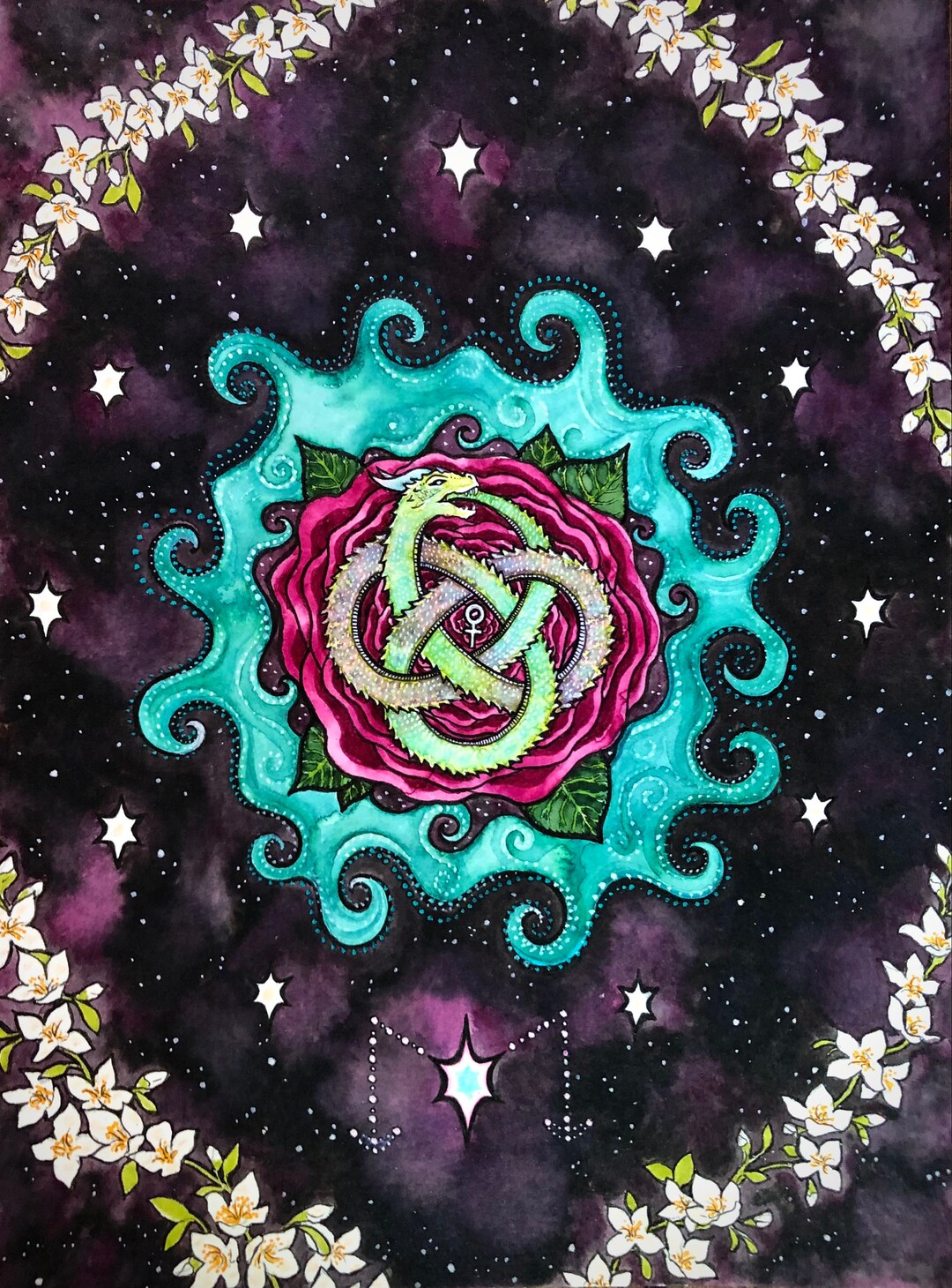 Libra Ouroboros; 5x7 Altar Print - Etsy