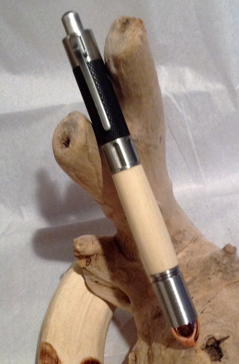 Trigger Revolver Stlye Pen W/white Holly Wood Barrel Satin - Etsy