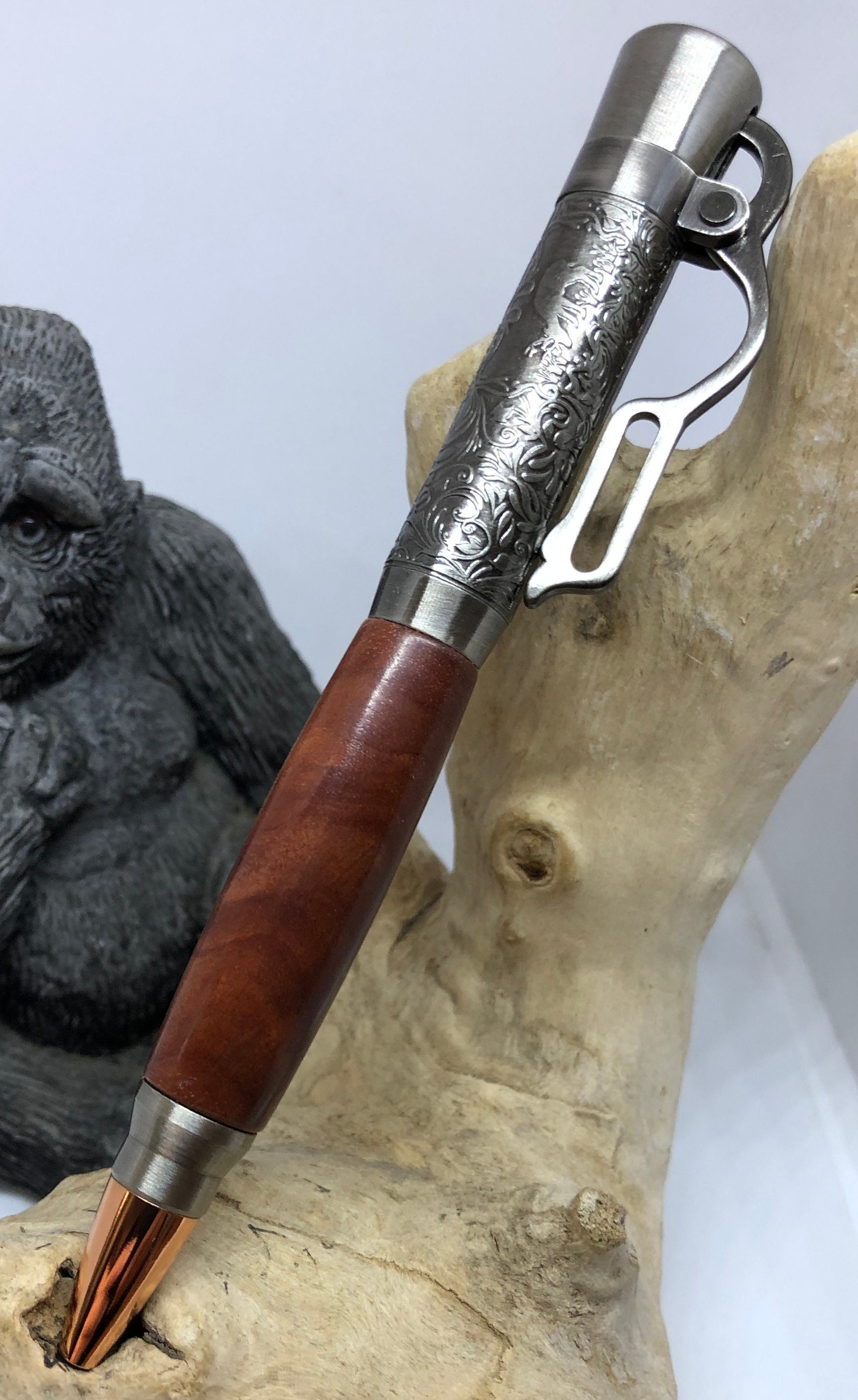 Australian Red Gum Wood Barrel Custom Rifle Lever Action Antique Nickle ...