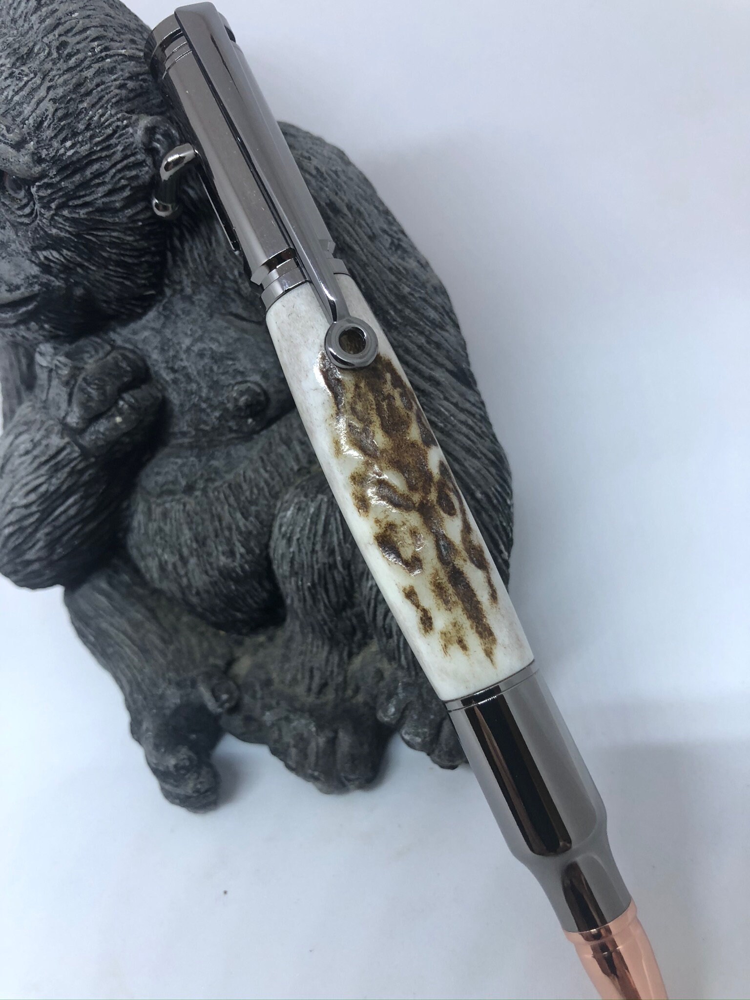 Elk Barrel Custom 30 Cal Bolt Action Gun Metal Bullet Pen (#626)