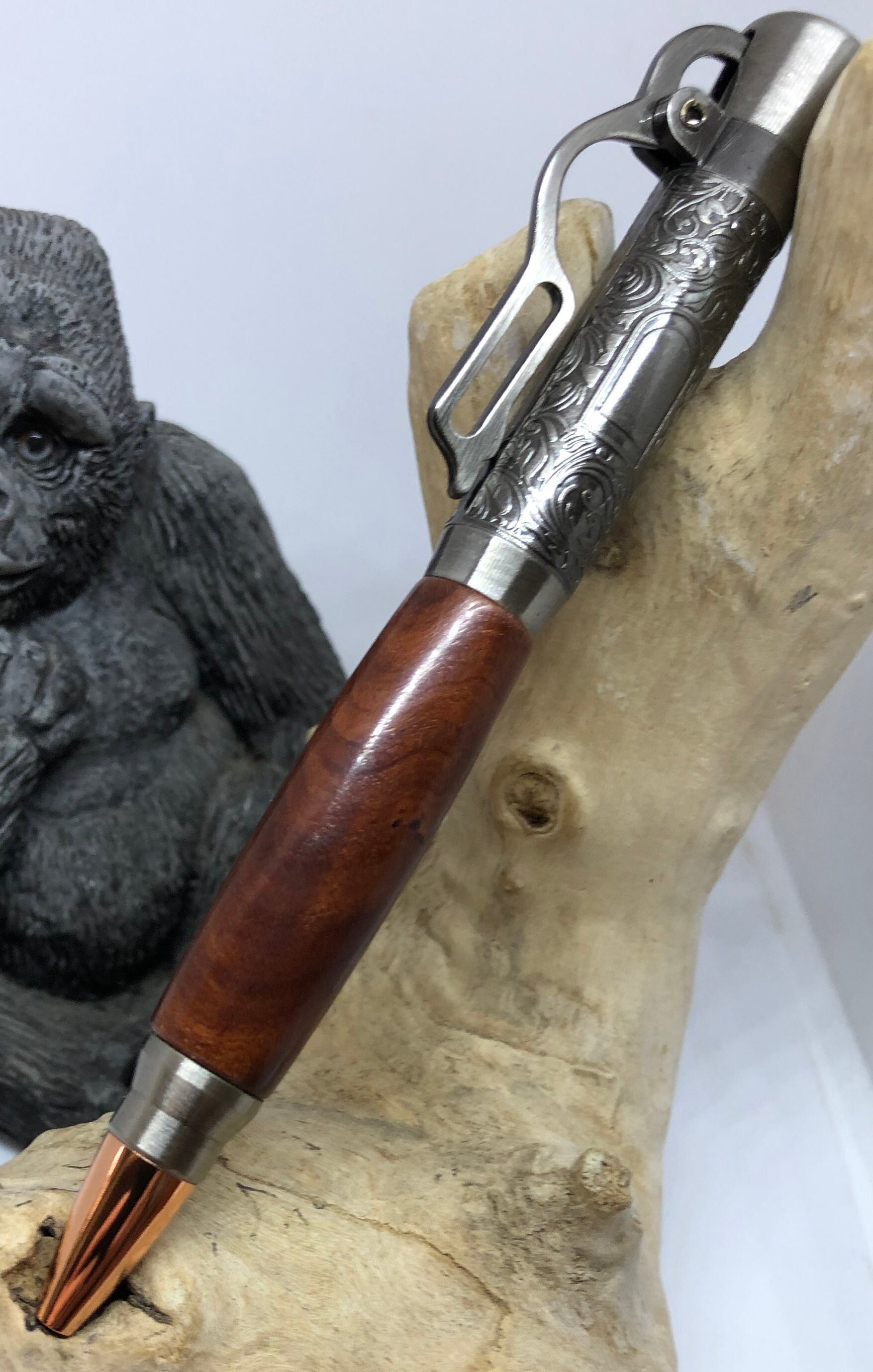 Australian Red Gum Wood Barrel Custom Rifle Lever Action Antique Nickle ...