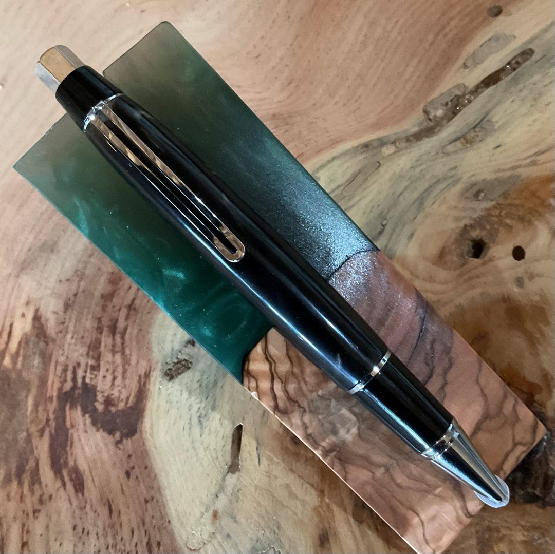 Big Ben Click Pen W/river Buffalo Barrel and Black & Chrome Finish ...