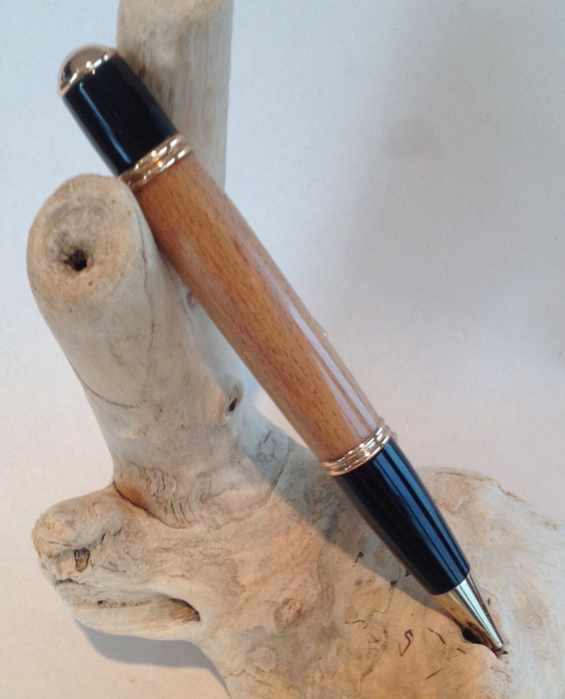 Gatsby Style Twist Pen W/hard Rock Maple Wood Barrel and Gold/ - Etsy