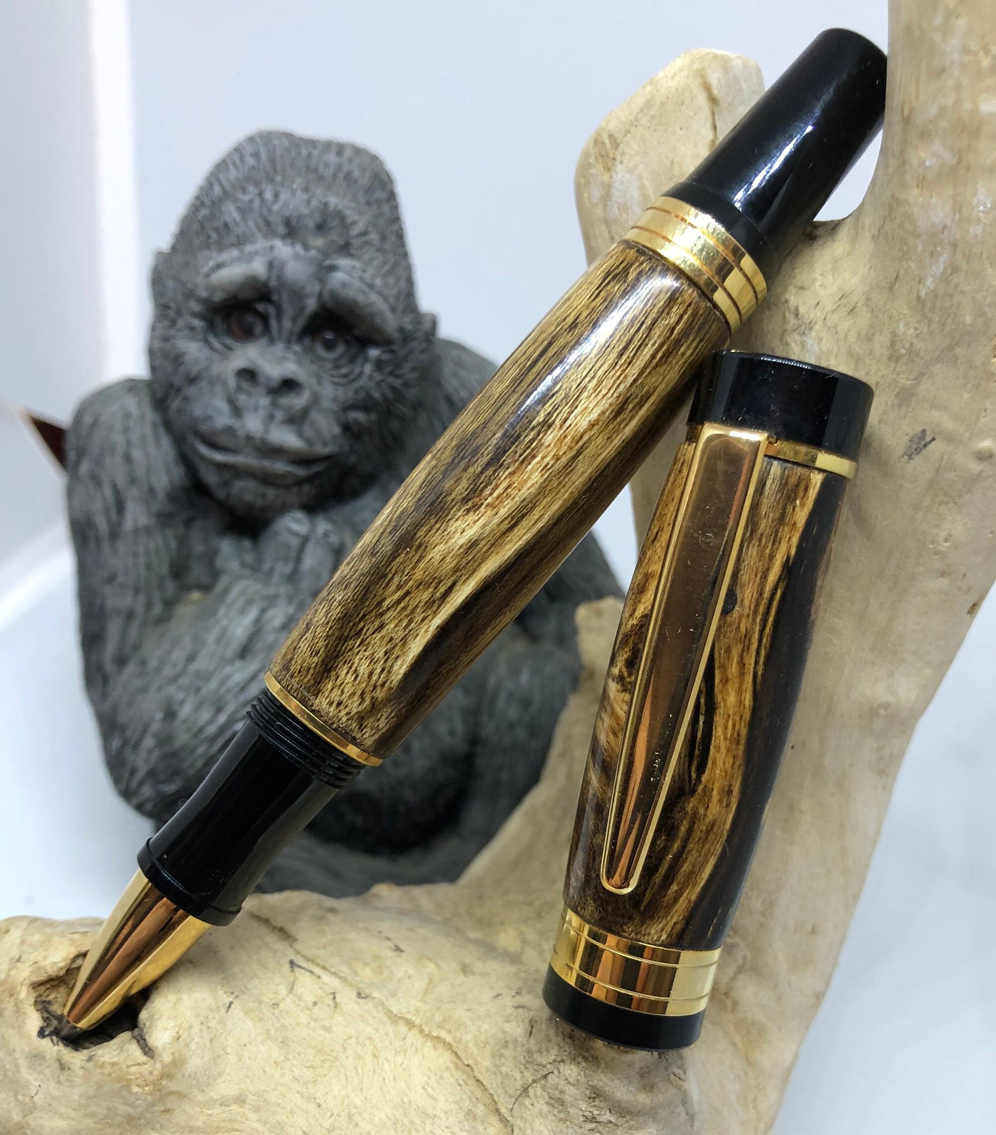 Huckleberry Wood El Grande with Gold Finish and Black Trim Custom Two ...
