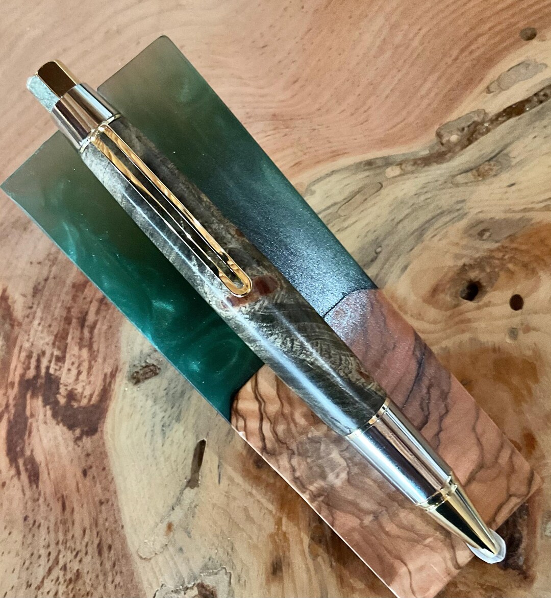 Big Ben Click Pen Buck Eye Burl Barrel With Gun Metal Chrome Finish 303 ...