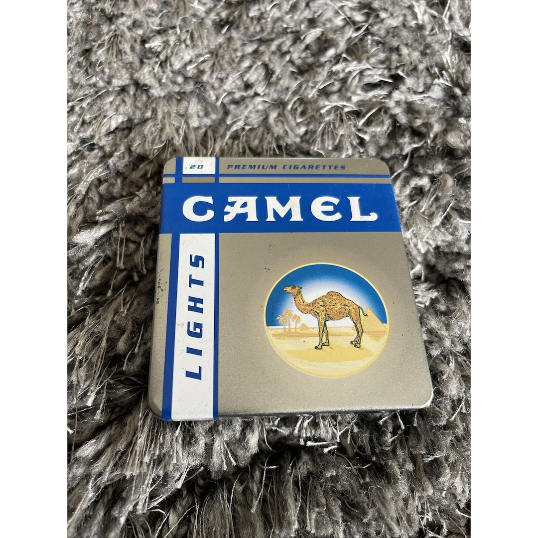 Vintage Camel Lights 20 Premium Cigarettes Metal Tin Tobacco - Etsy