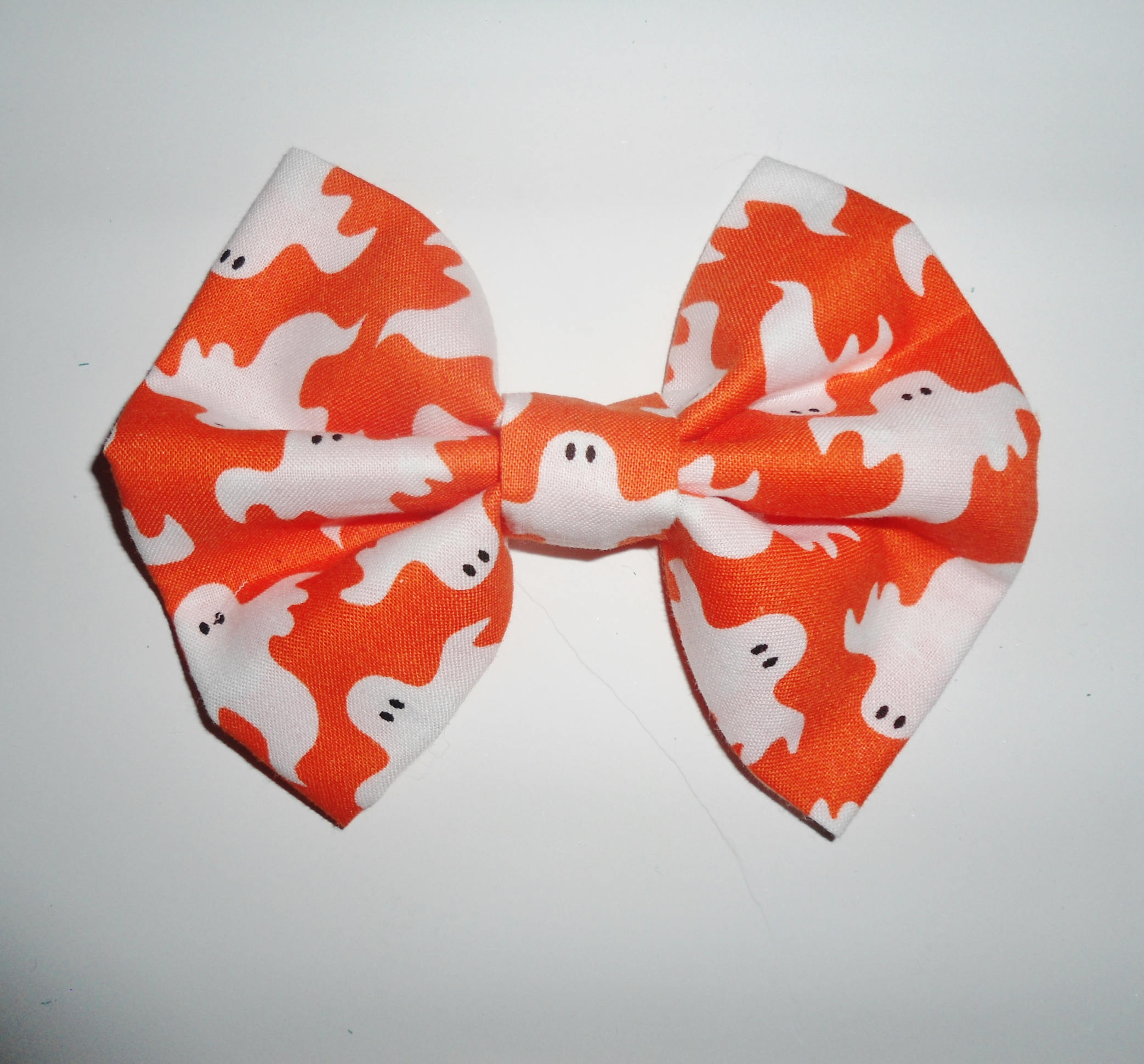 Halloween Hair Bow Ghost Hair Bow Orange Ghost Hair Bow | Etsy
