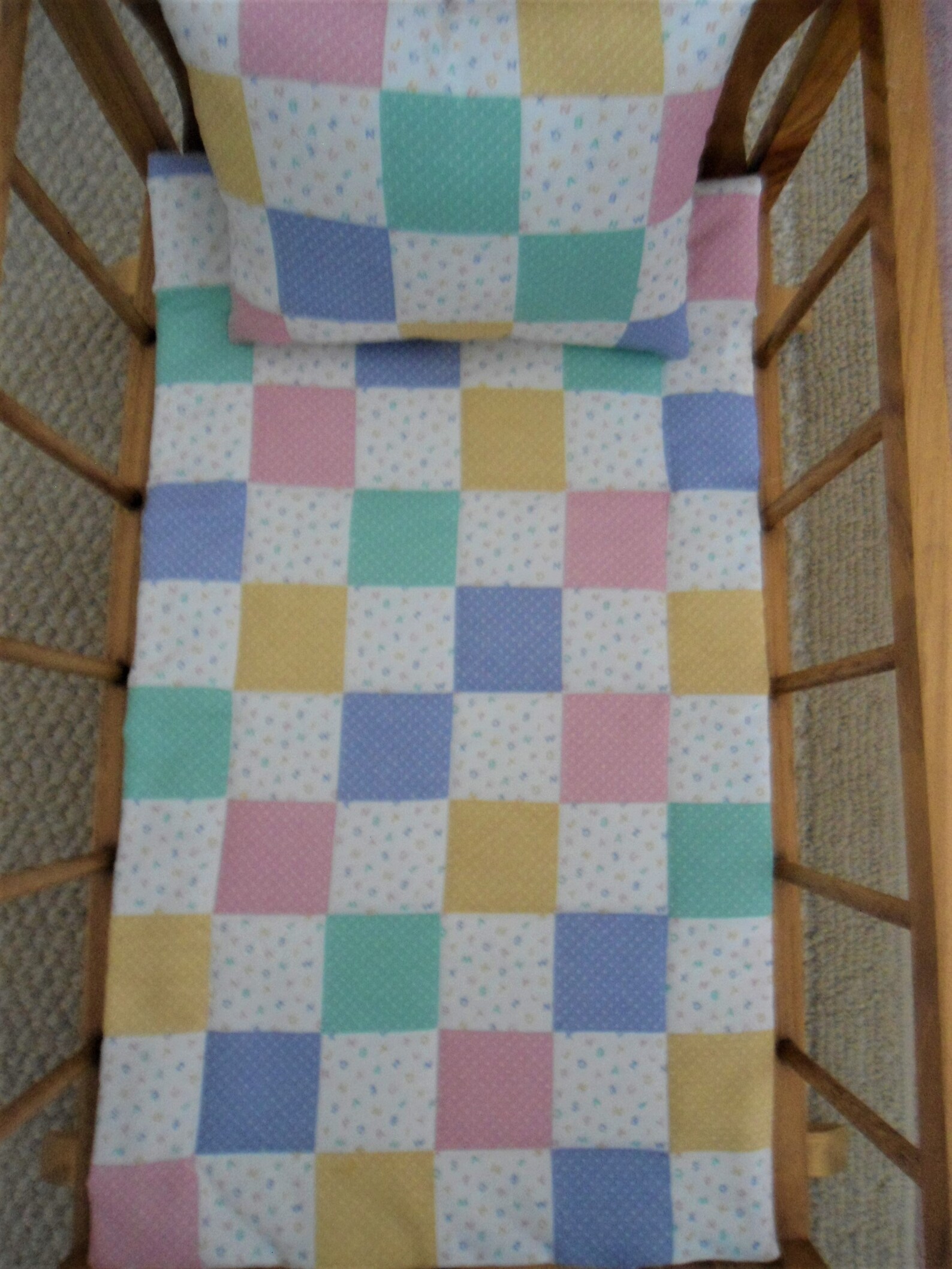 Patchwork Doll Bedding Set, Doll Blanket and Pillow - Etsy